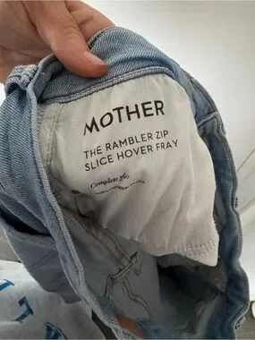 MOTHER | Jeans | Mother Light Wash Blue Jeans With Red Bow Detail ...